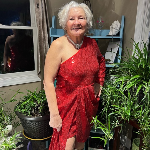 Dresses | Red Glamorous Evening Dress | Poshmark